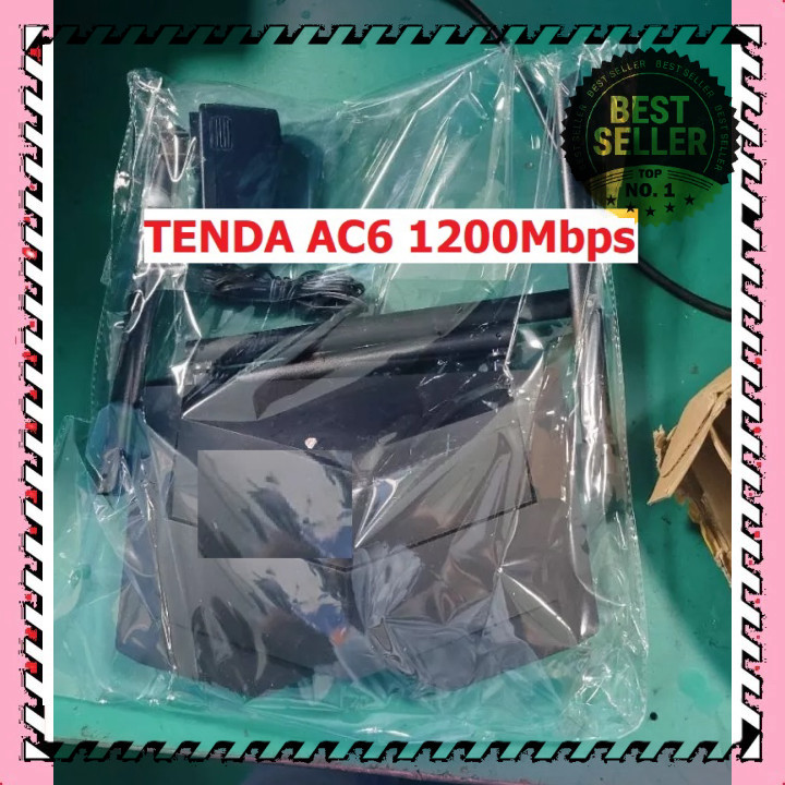MANTOSIMPLE ️ Bộ Thiết Bị Wifi Router TENDA AC6 1200Mbps ( Đã sử dụng ) Cục Phát Sóng Wifi 4 Râu ...