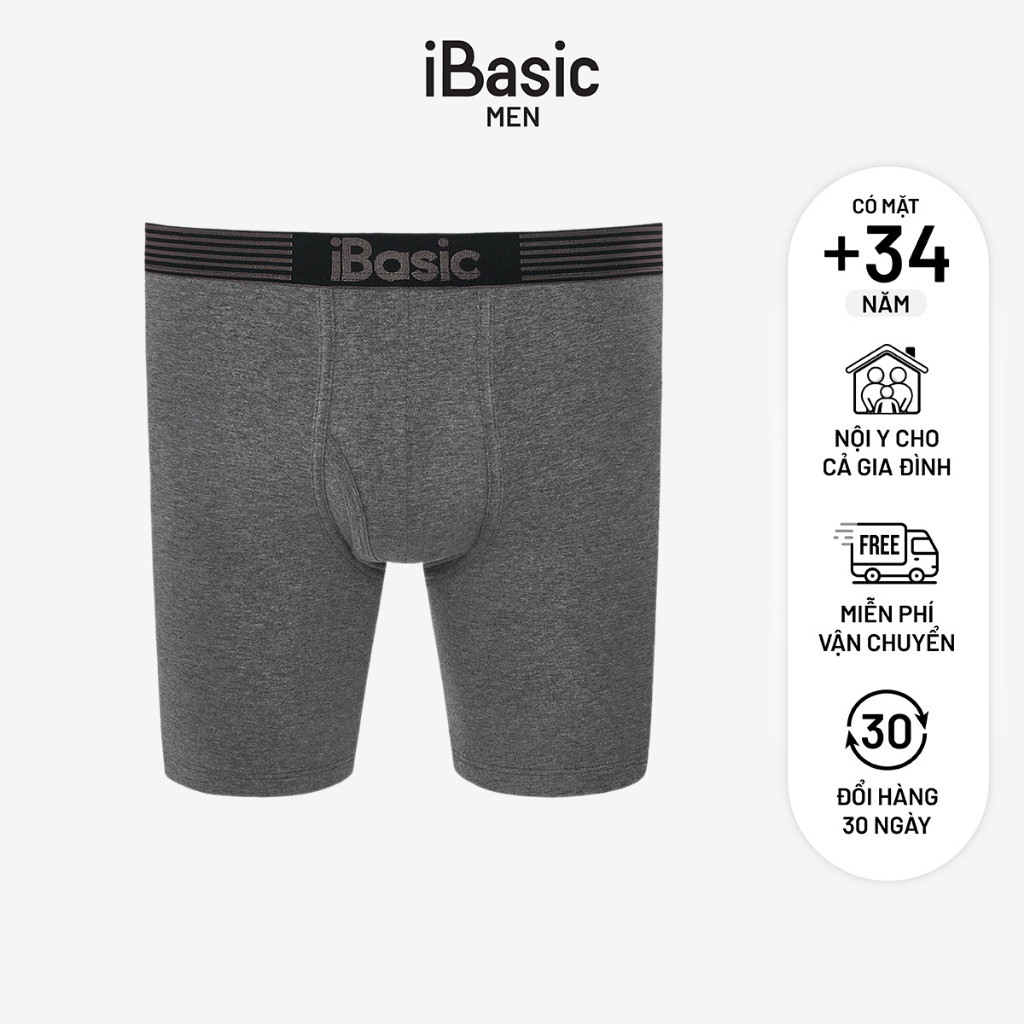 Quần lót nam iBasic iBasic cotton USA kháng khuẩn phom đùi dài PANM083 ...