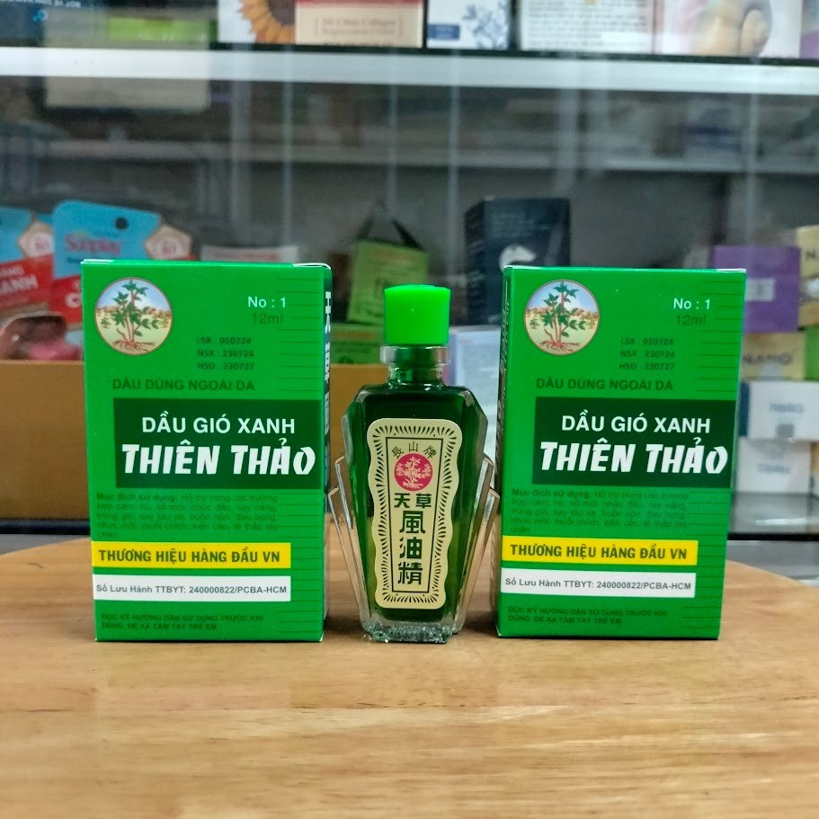 Dầu Gió Xanh Thiên Thảo Dầu Xông- Xoa Bóp Chai 12ml | Shopee Việt Nam
