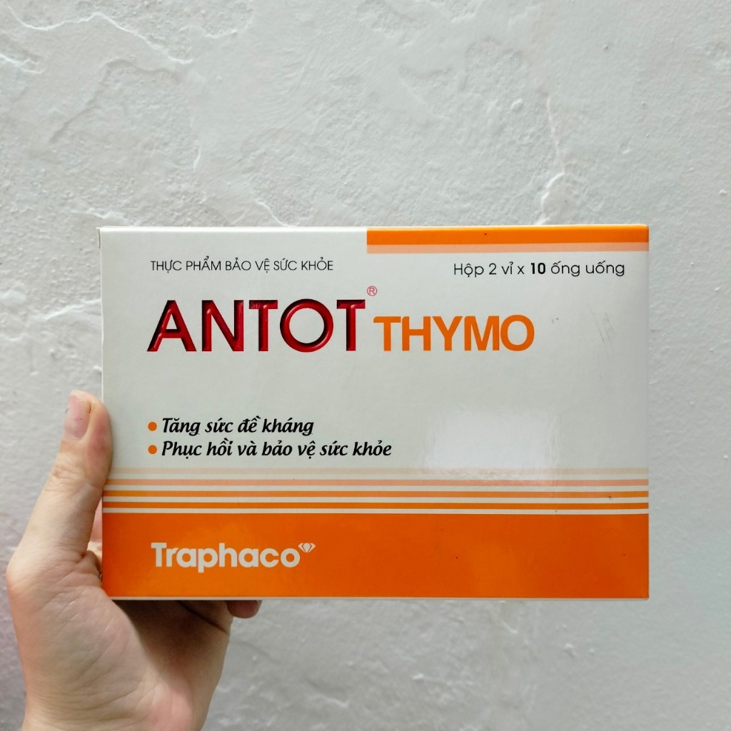 Dung dịch uống Antot Thymo tăng đề kháng, phục hồi sức khoẻ hộp 20 ống ...