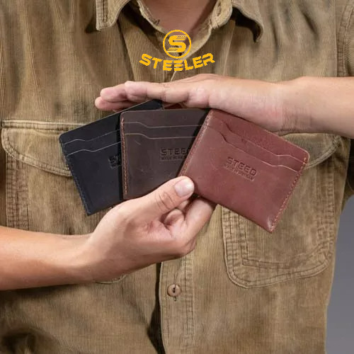 Ví Da Nam Card Holder - Da Bò Thật Dày 2 Li - Thương Hiệu Steeler ...