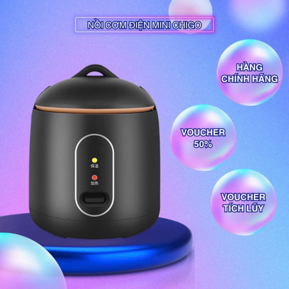 Nồi Cơm Điện Mini Chigo 1.2L Chính Hãng, Nồi Nấu Đa Năng, Nấu Cơm, Hầm Cháo, Hấp, Luộc TVQ Store ...
