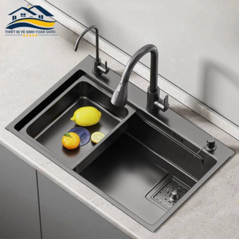 Chậu Rửa Bát 1 Hố LATO Inox 304 Cao Cấp Phủ Nano Chống Xước Kích Thước ...