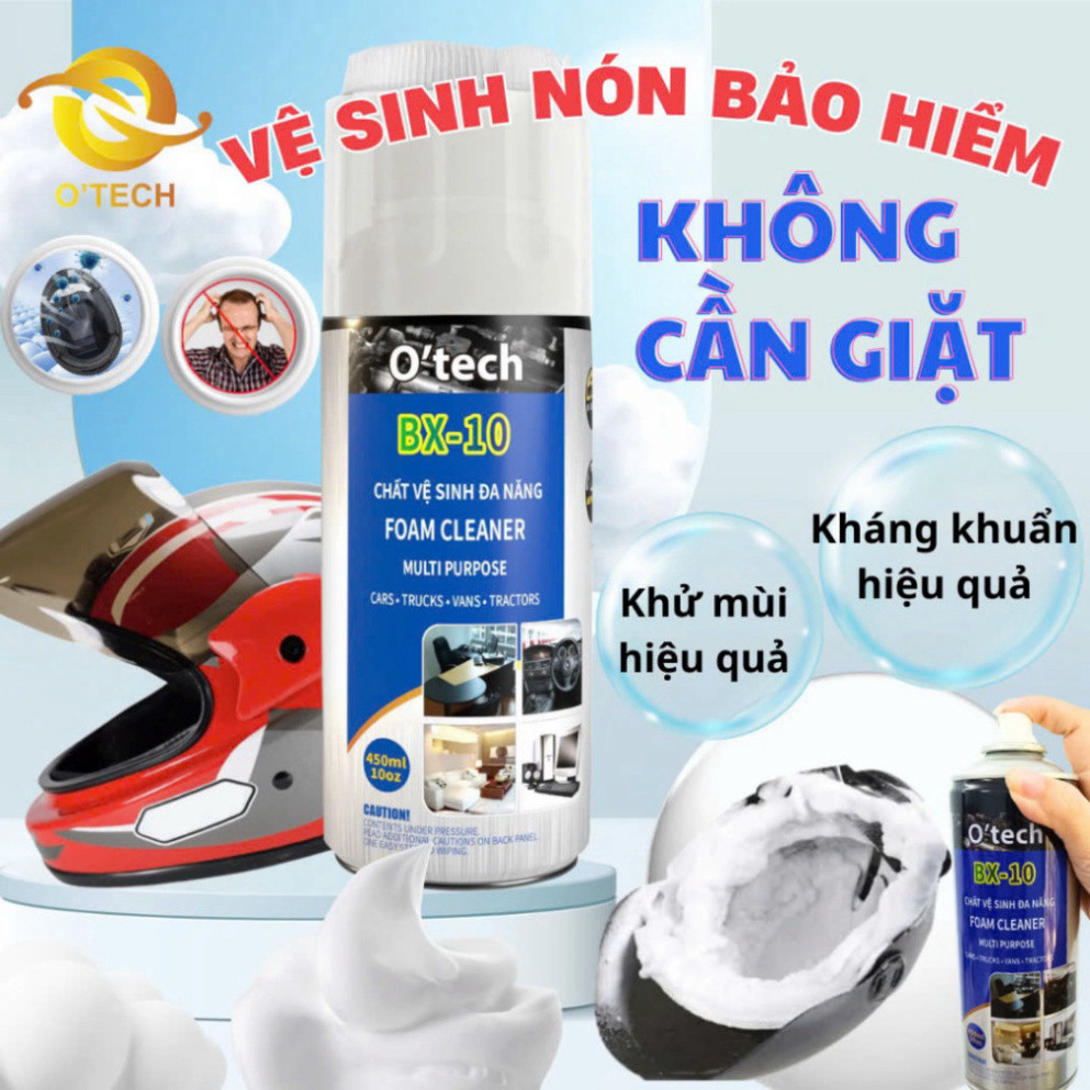 Vệ sinh mũ bảo hiểm O'Tech BX-10 (450ml) | Shopee Việt Nam