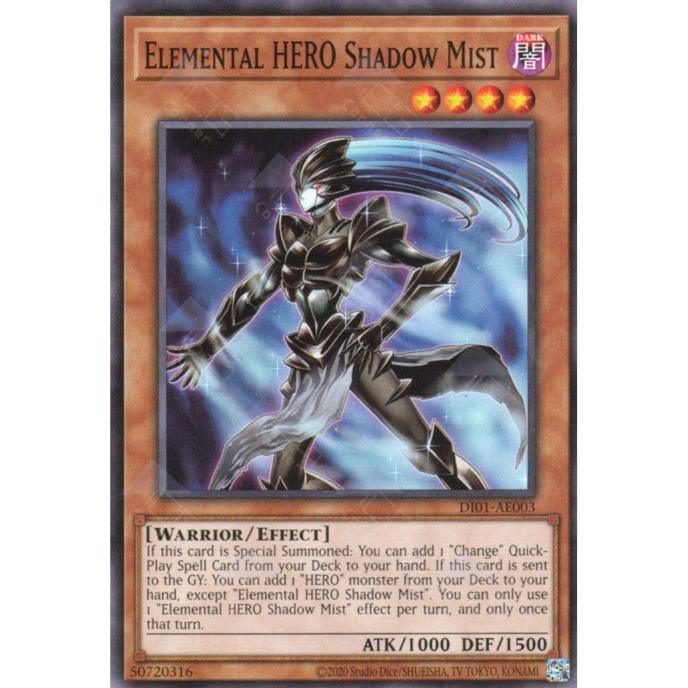 [ Bài Yugioh Chính Hãng ] DI01-AE003 Elemental HERO Shadow Mist ...