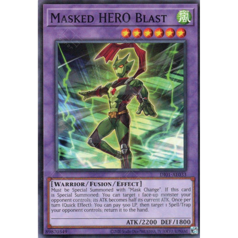 [ Bài Yugioh Chính Hãng ] DI01-AE033 Masked HERO Blast - Common | Shopee Việt Nam