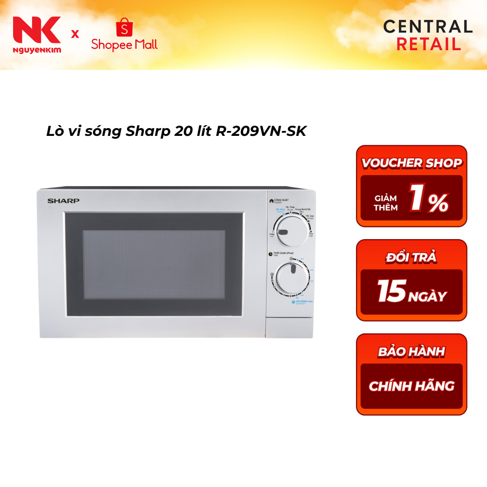 Lò vi sóng Sharp 20 lít R-209VN-SK | Shopee Việt Nam