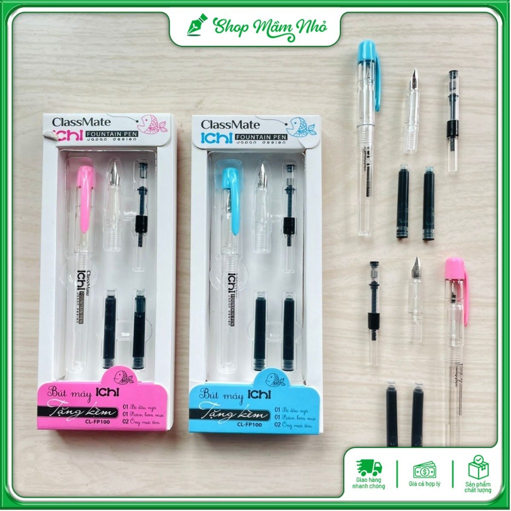 Bút Máy Classmate ICHI CL-FP100 Ngòi Trơn - Kèm Pitton + 2 Ống Mực ...