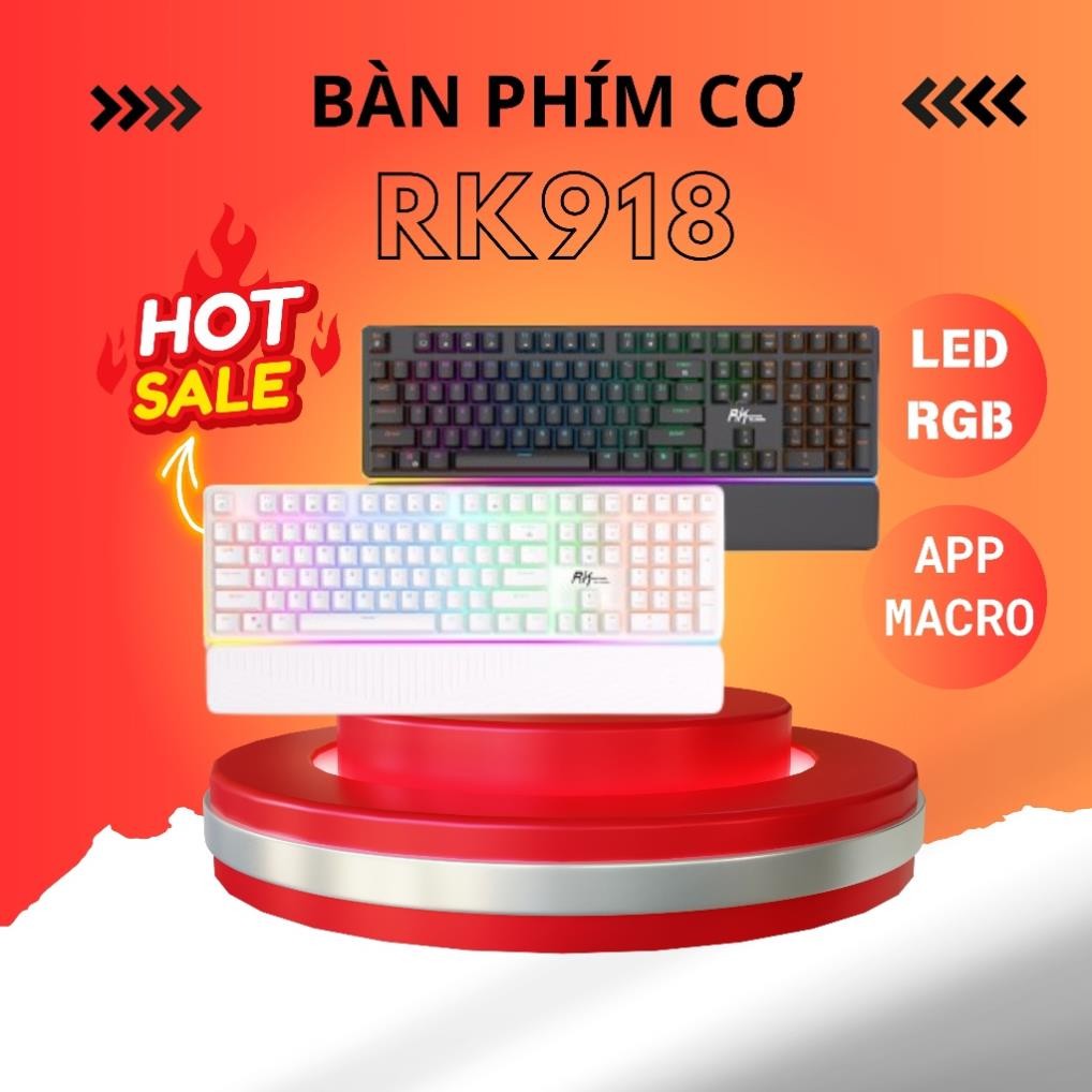 Bàn Phím Chơi Game, Bàn Phím Cơ Có Dây RK 918 LED RGB, 20 Chế Độ LED ...