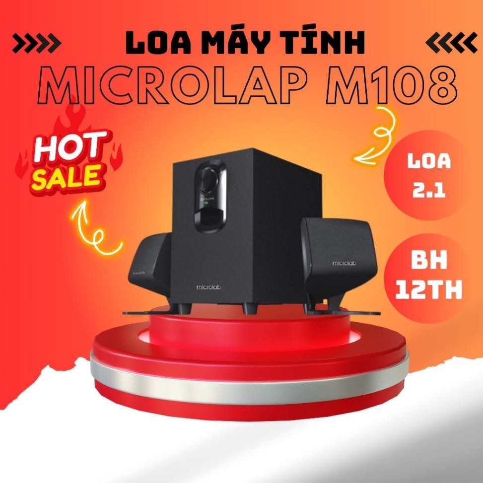 Loa Máy Vi Tính Microlab M-108 Multimedia Black - Âm Thanh Cực Hay - Chính Hãng 100% Bảo hành 12 ...