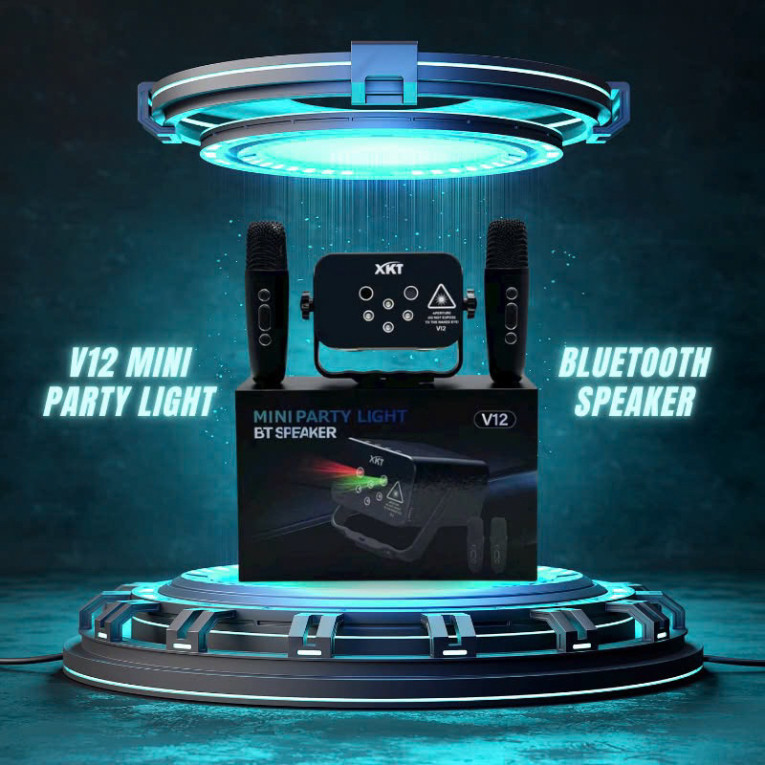 Đèn Laser Mini V12 Kèm Loa Bluetooth Và Mic Hát Mẫu tiên tiến nhất ...