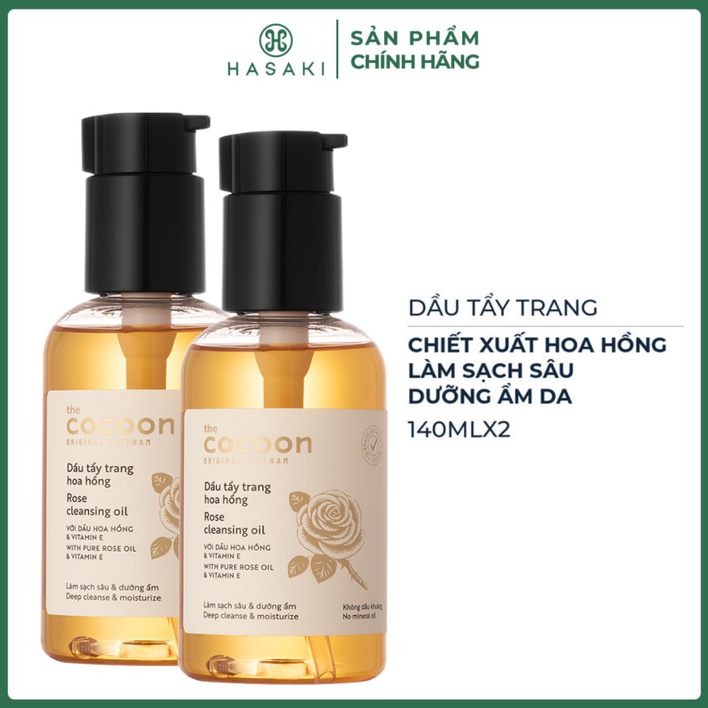 [COCOON 6.3] Combo 2 Dầu Tẩy Trang Cocoon Chiết Xuất Hoa Hồng 140ml ...