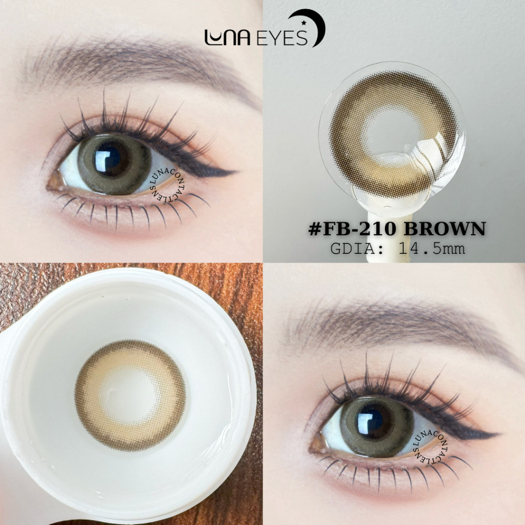 [1 year] Kính áp tròng LUNA EYES FB-210 BROWN - Lens size to | Shopee ...