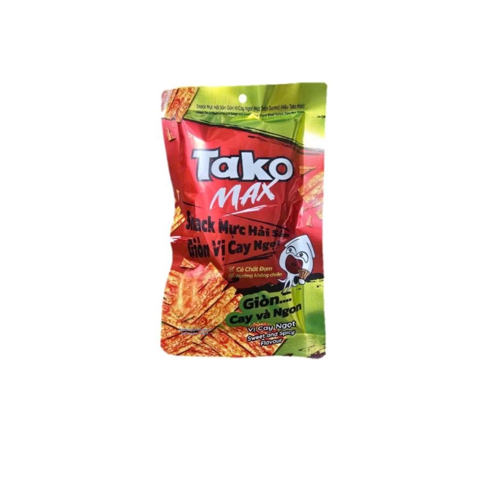 Snack mực hải sản giòn Tako Max vị cay ngọt gói 12g | Shopee Việt Nam