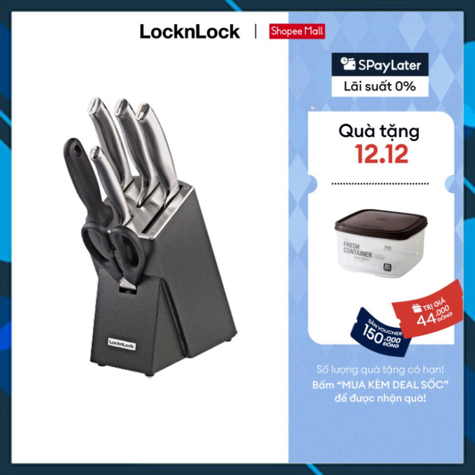 Bộ Dao 7 Món Lock&Lock - Đen CKK301 | Shopee Việt Nam