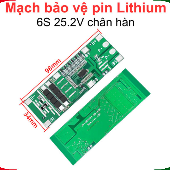 Mạch sạc bảo vệ Pin lithium 6S 25.2V chân hàn || | Shopee Việt Nam