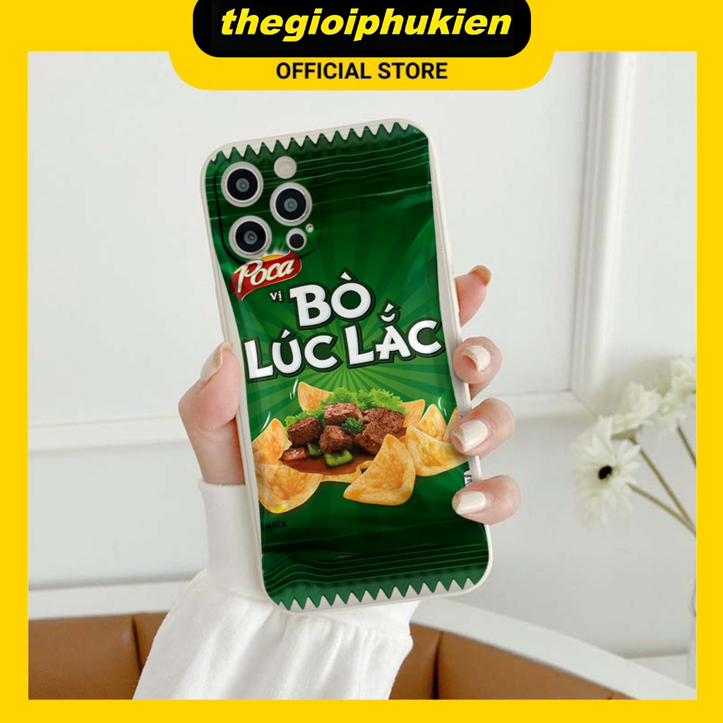 Ốp iphone - Ốp lưng iphone cạnh vuông bảo vệ camera bò lúc lắc vỏ kẹo ...