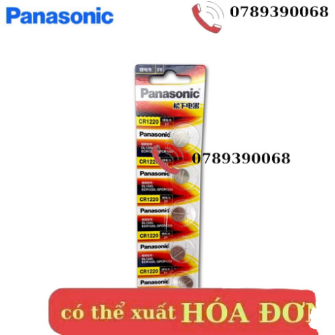 Pin Panasonic CR1220 3V chính hãng vỉ 5 viên | Shopee Việt Nam