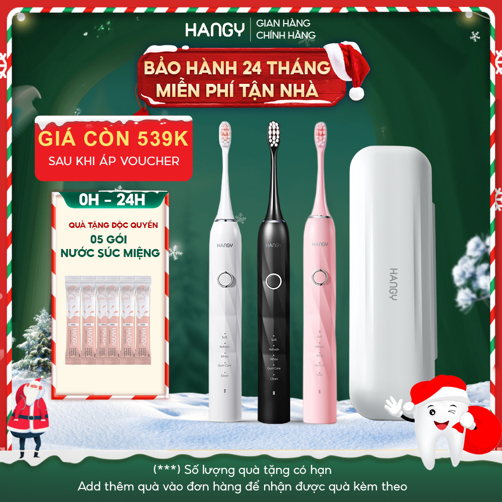 Bàn chải điện HANGY chuẩn nha khoa HY23 Pro Siêu sóng âm làm trắng răng ...