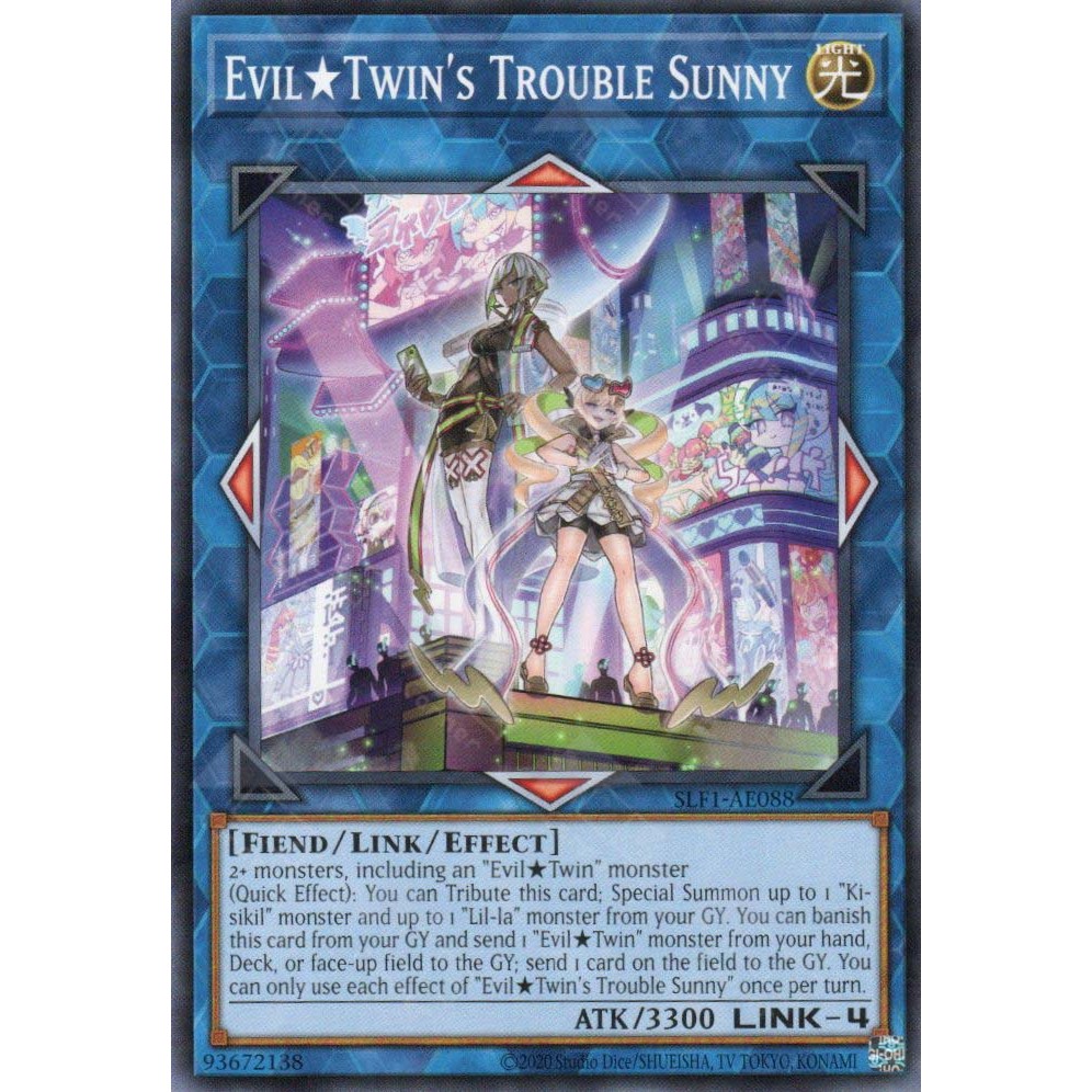 [ Bài Yugioh Chính Hãng ] SLF1-AE088 Evil Twin's Trouble Sunny - Common ...