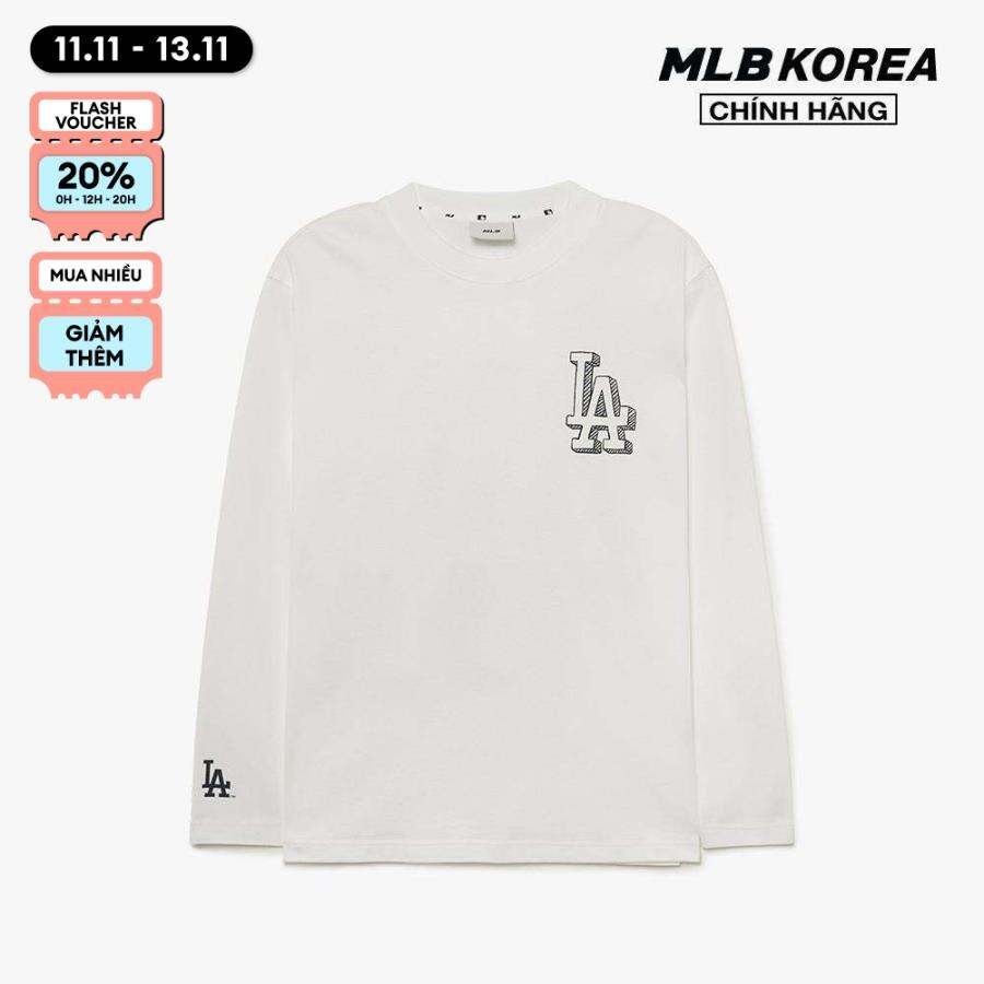 MLB - Áo thun unisex cổ tròn tay dài Basic Mega Logo 3ATSB0334-07WHS ...