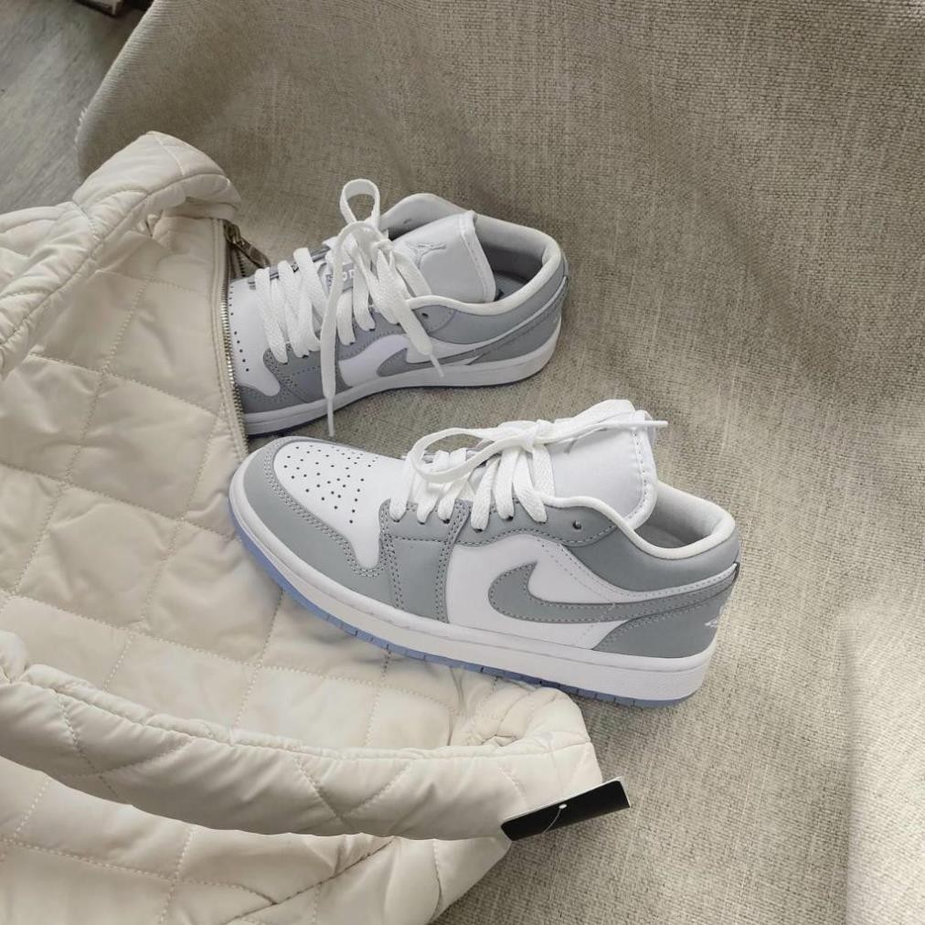 Giày Thể Thao JD1 Low White Wolf Grey, Giày Sneker JD1 Xám Đế Trong Cao ...