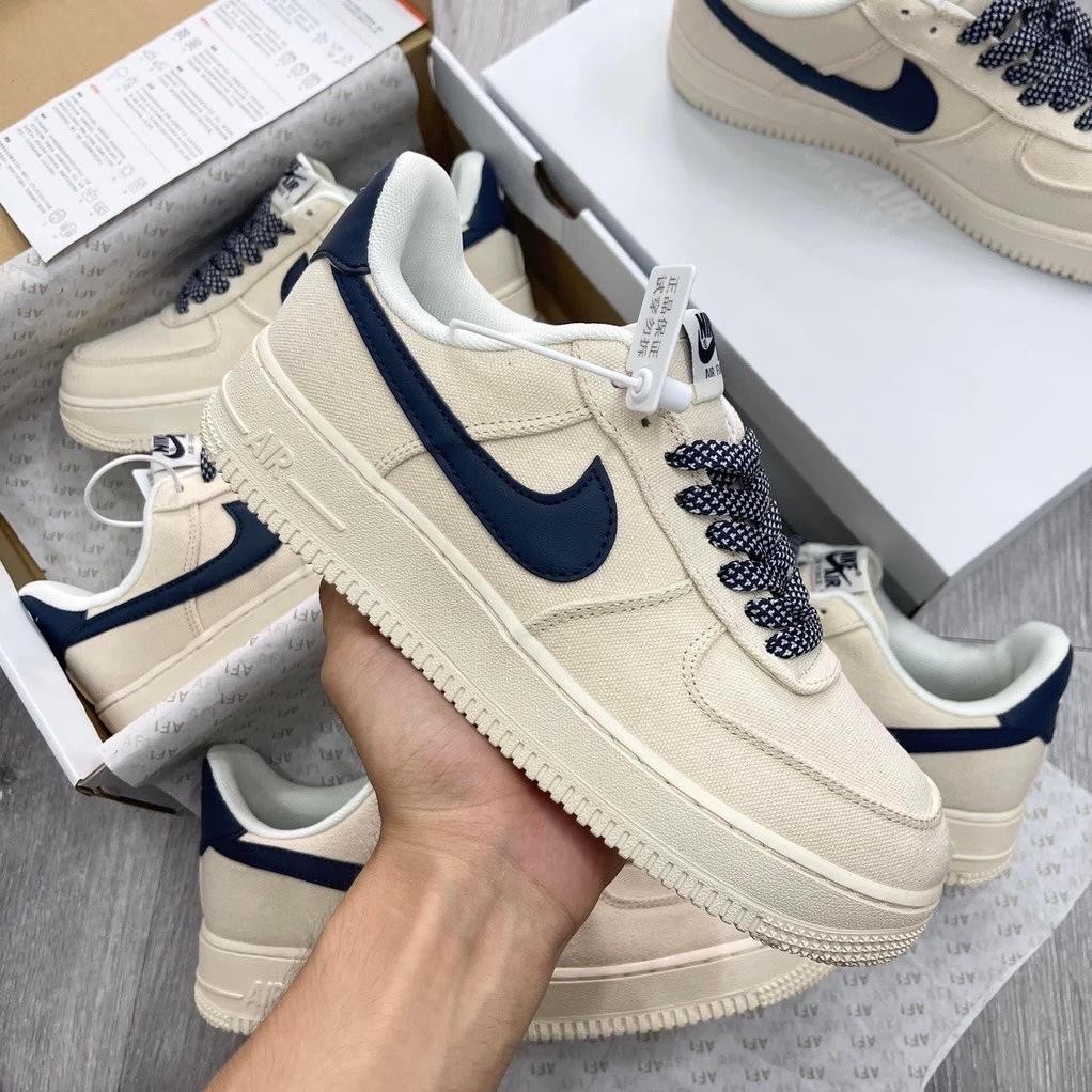 [36-45] Giày_Air Force 1 Canvas navy nam nữ, Giày AF1 Canvas navy Bản ...