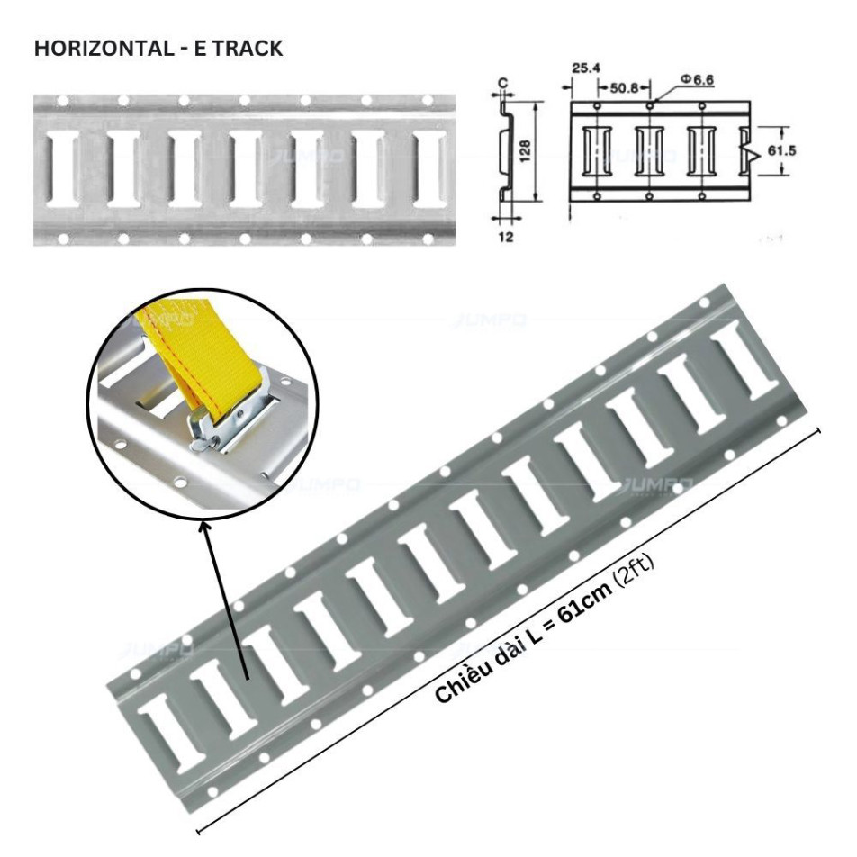 E-track System - Thanh Ray E-Track Kiểu Ngang Lắp Trong Thùng Xe Bán ...