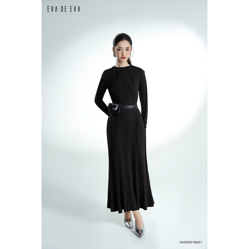 Đầm tay dài dáng dài thiết kế Eva de Eva 24ADKE186D | Shopee Việt Nam