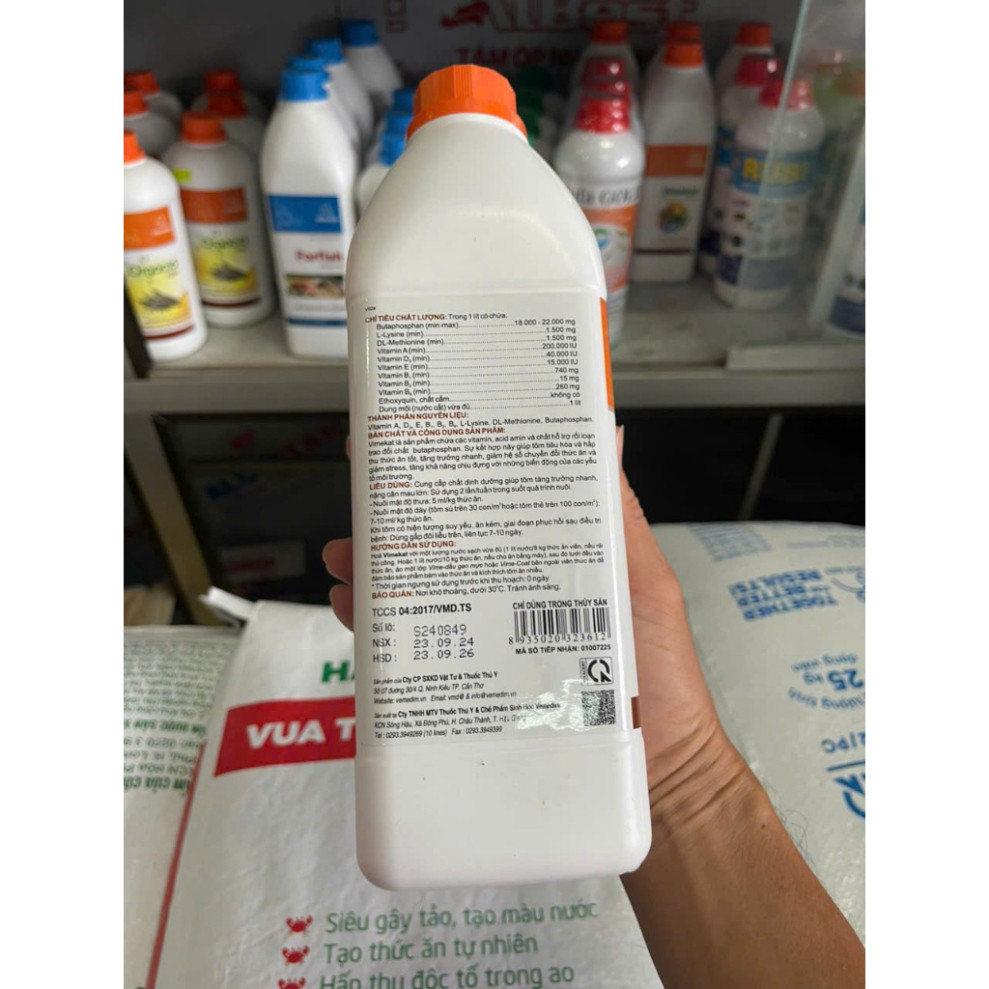 2 chai vimekat tăng trọng cho tôm, mau lớn hiệu quả cao 1lit/chai ...