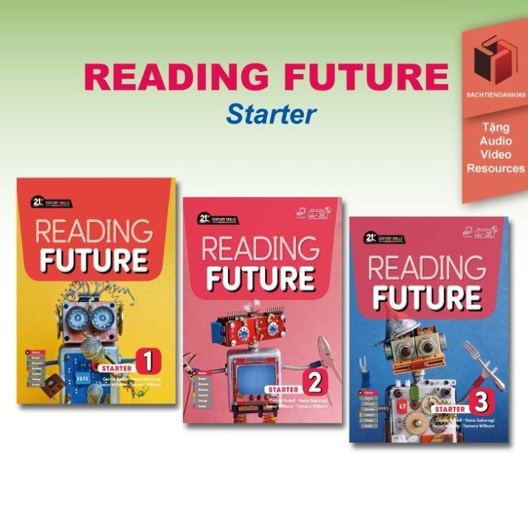 Sách - Reading Future Starter - bộ 3 cuốn in màu tặng kèm audio,video,đáp án | Shopee Việt Nam