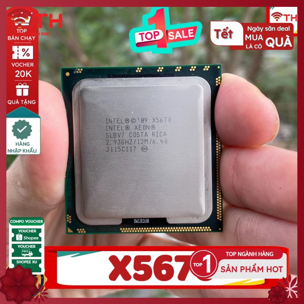 Bộ xử lý CPU Intel Xeon X5670 Socket 1366 ( sử dụng cho main X58 ...