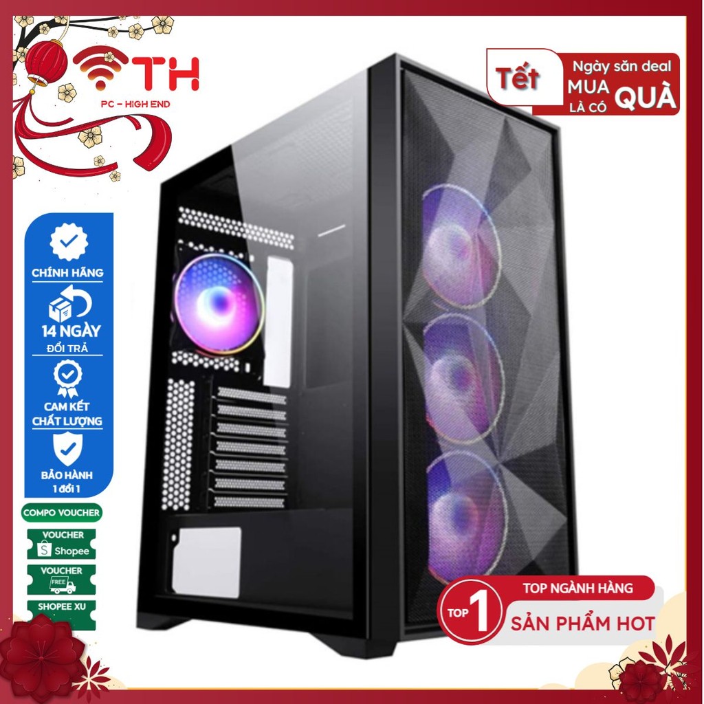 Vỏ Case máy tính Sama A333 và Sama 3708 kèm Fan len Rgb | Shopee Việt Nam