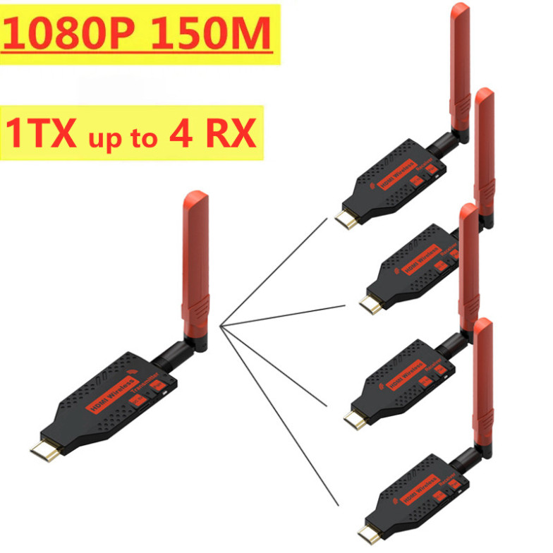 HDMI không dây 150m 1TX 2RX 3RX 4RX cho máy tính xách tay sang máy ...