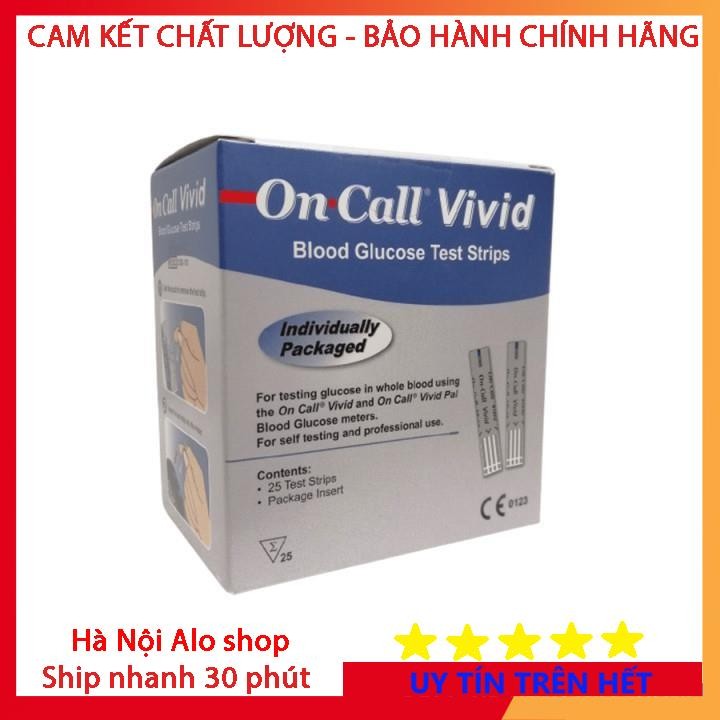 QUE THỬ TIỂU ĐƯỜNG ONCALL VIVID HỘP 25 TET [CHÍNH HÃNG ] QUE RỜI Hàng C ...