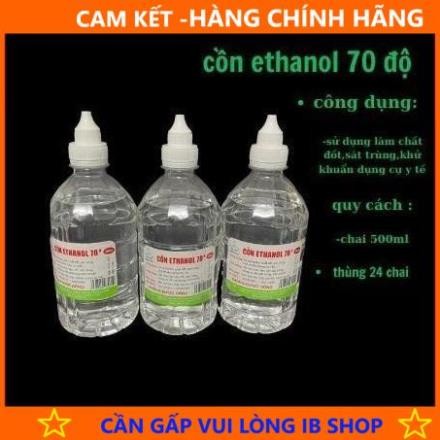 Thùng 24 chai Cồn Y Tế - Cồn 70 Độ 500 ml (Ethanol )Sát Khuẩn Rửa Tay, Chai 500 ml - Hàng Hãng ...