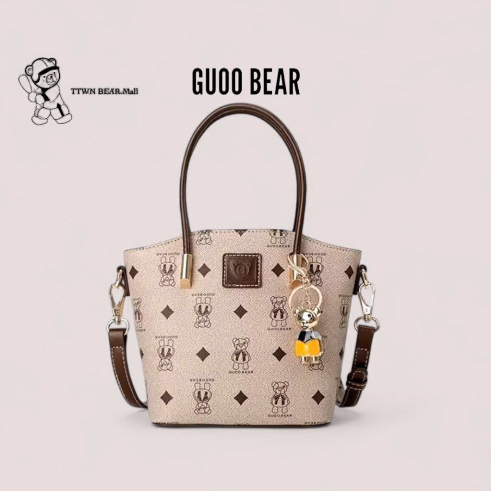 (HOẢ TỐC HCM) Túi xách tay kèm dây mang chéo gấu TTWN BEAR- GUOO BEAR ...