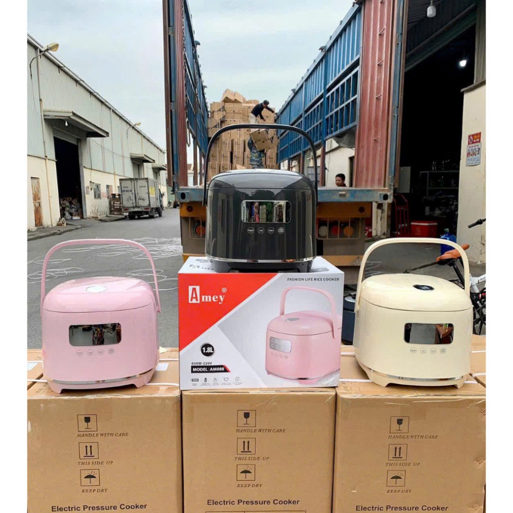 Nồi cơm điện Amey đa năng, nồi cơm vỏ siêu chịu lực lòng nồi tráng sứ ...
