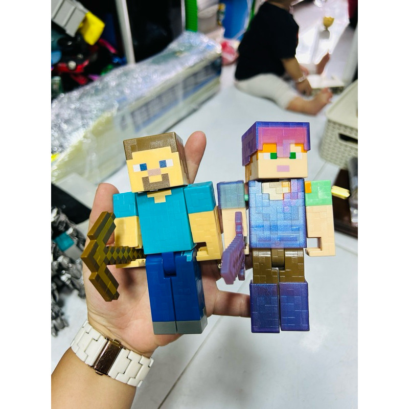 [2nd] Mô hình Action Figure Minecraft Large-Scale Steve ~ 15-20cm chính ...