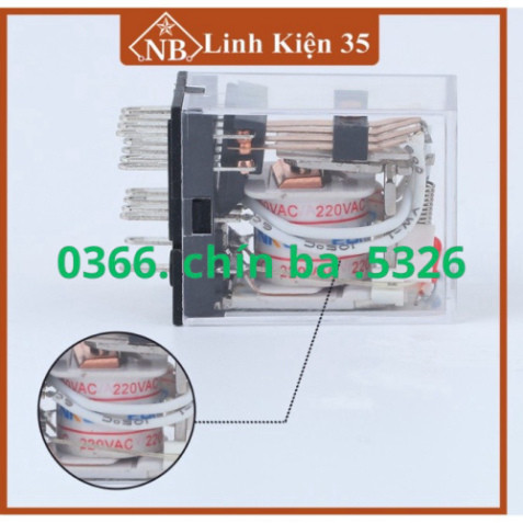 Rơ le trung gian 8 chân 14 chân, relay MY4N LY2N 220V 24VDC 12VDC thiết bị điện dùng để đóng cắt ...