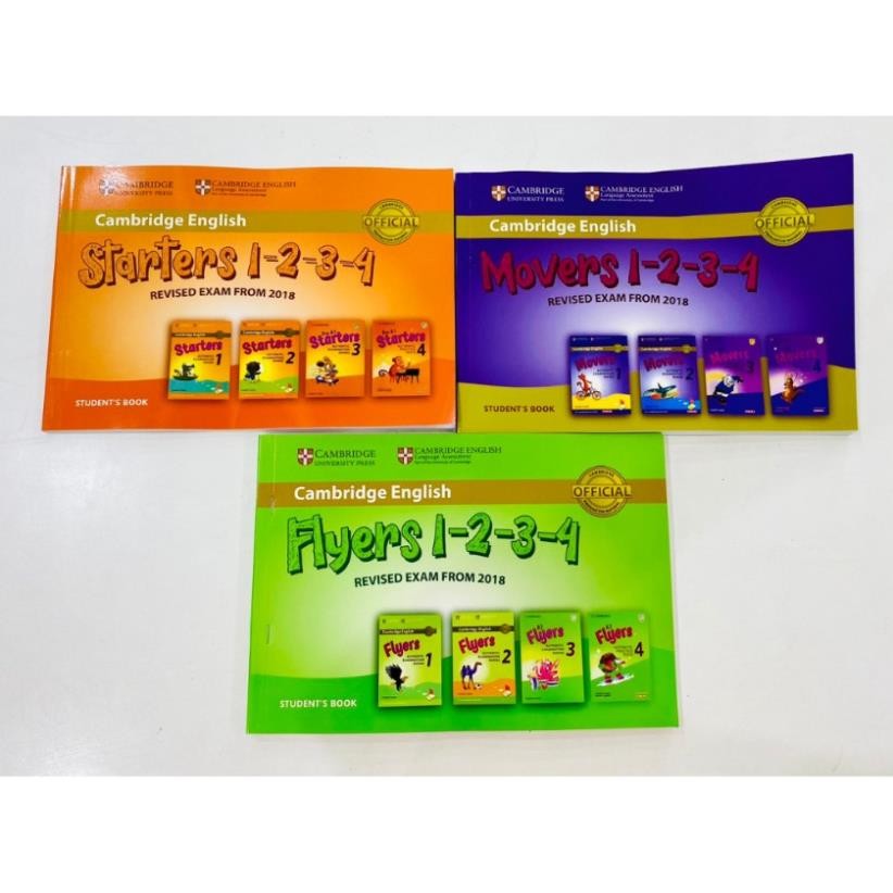 Sách - Cambridge Starters, Movers, Flyers - in gộp 1234 + File Mp3 ...