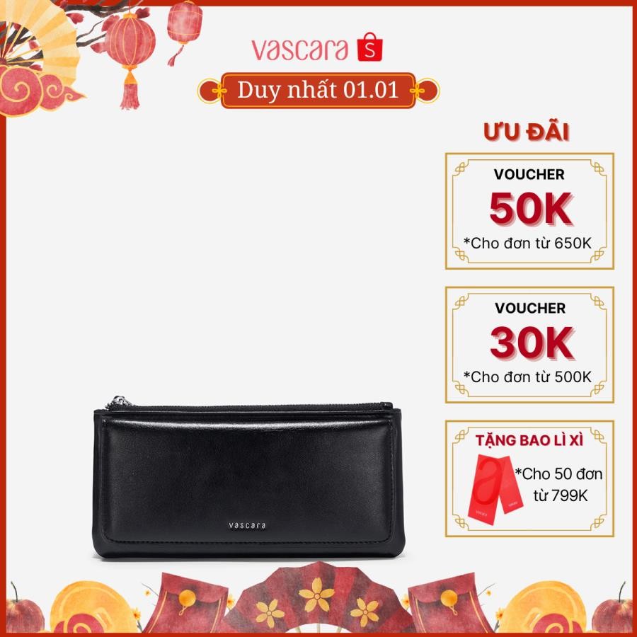 [Voucher 30K | 1.1] Vascara Ví Cầm Tay Top Zip Phối Ngăn Nắp Gập - WAL ...