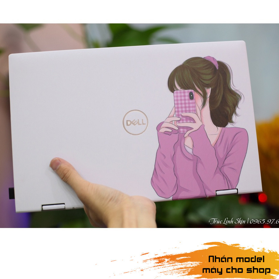 Skin dán laptop mẫu cô gái chibi (đã cắt sẵn cho các máy Dell, Asus ...