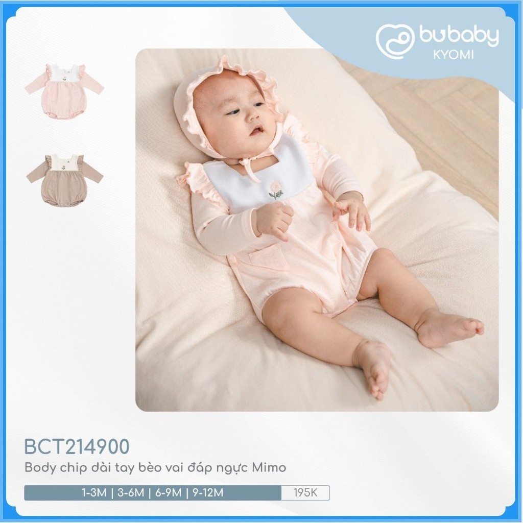 (1-12M) Body chip dài tay bèo vai đáp ngực Mimo Bu Baby BCT214900 ...