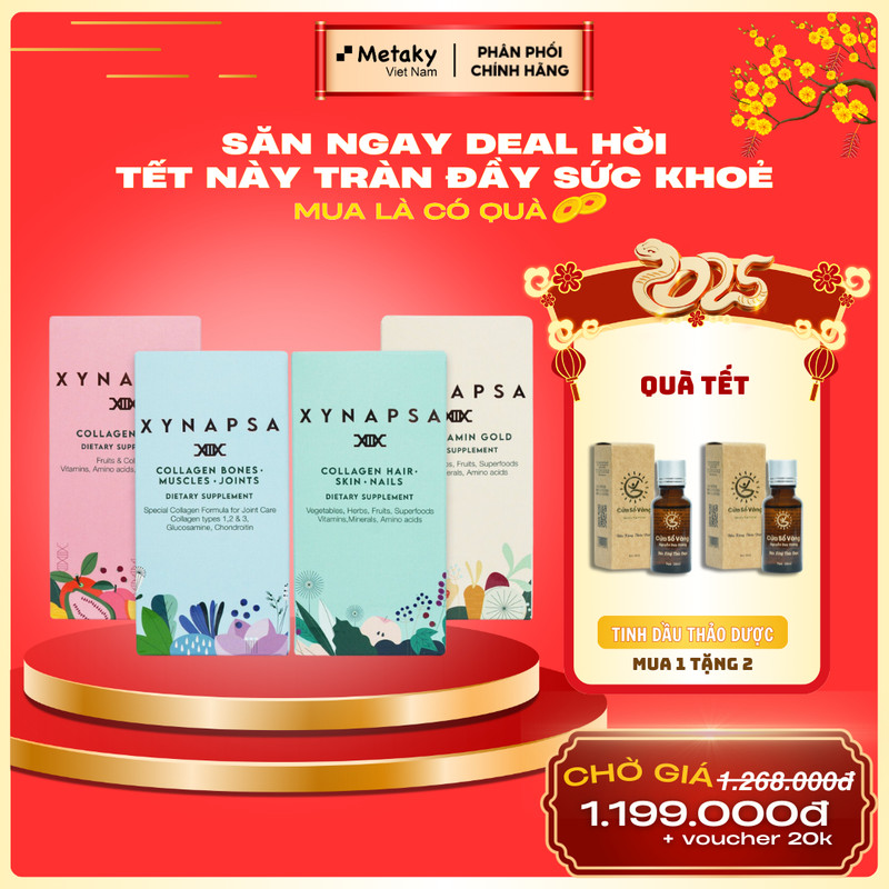 [Tặng 2 lọ tinh dầu thảo dược] Combo Bộ Tứ Xynapsa Cửa Sổ Vàng – Bổ ...