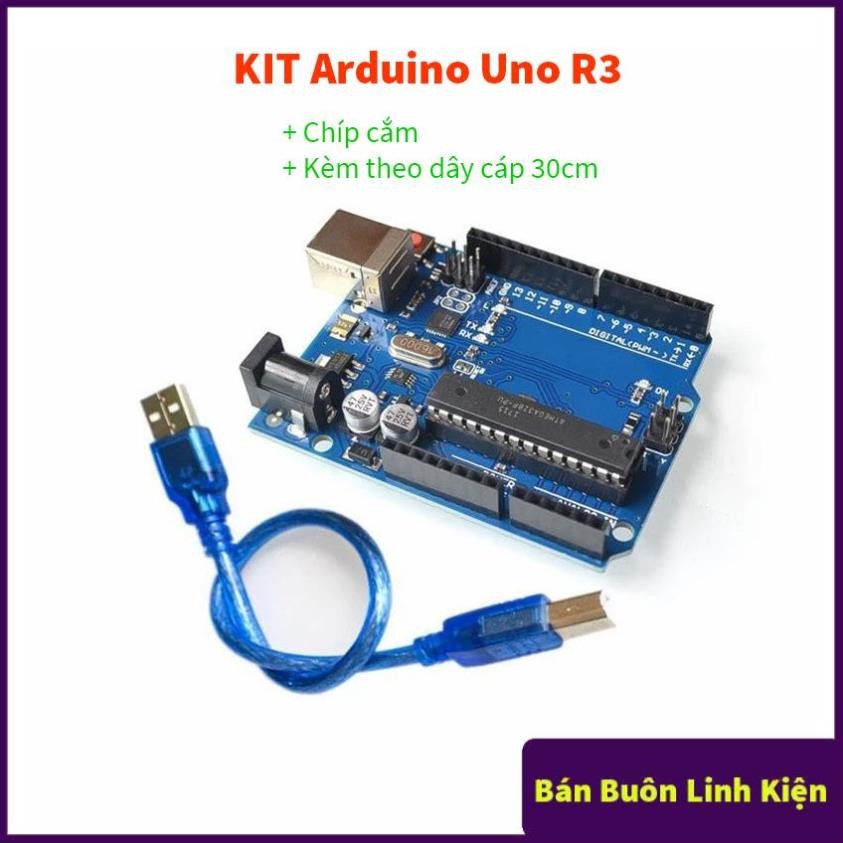 KIT Arduino Uno R3 Atmega 328P Chíp Cắm Có Kèm Dây Cáp | Shopee Việt Nam