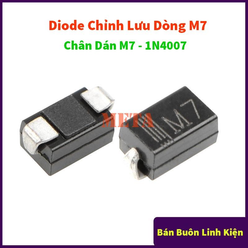 [Túi 10 Con] Diode Chỉnh Lưu Dòng M7 1A/1200V 1N4007 IN4007 M7 Chân Dán ...