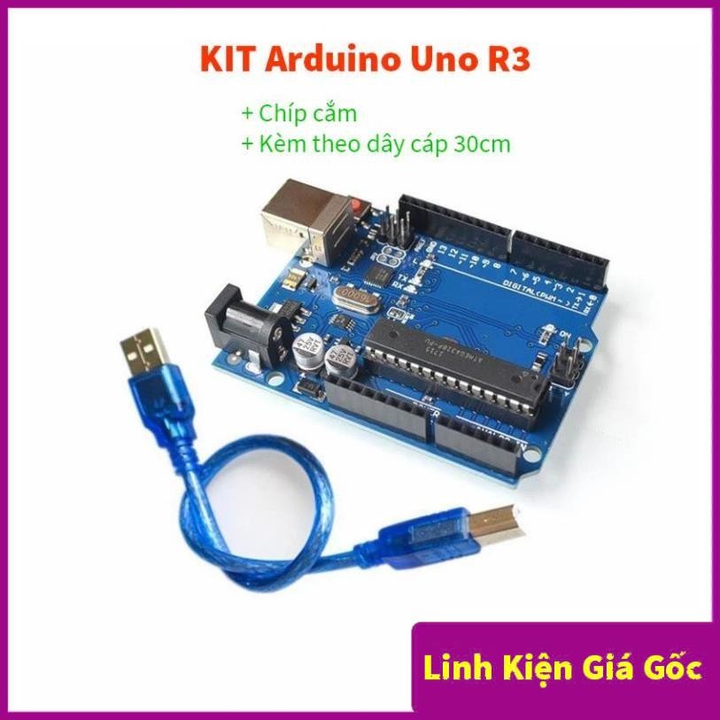 KIT Arduino Uno R3 Atmega 328P Chíp Cắm Có Kèm Dây Cáp | Shopee Việt Nam