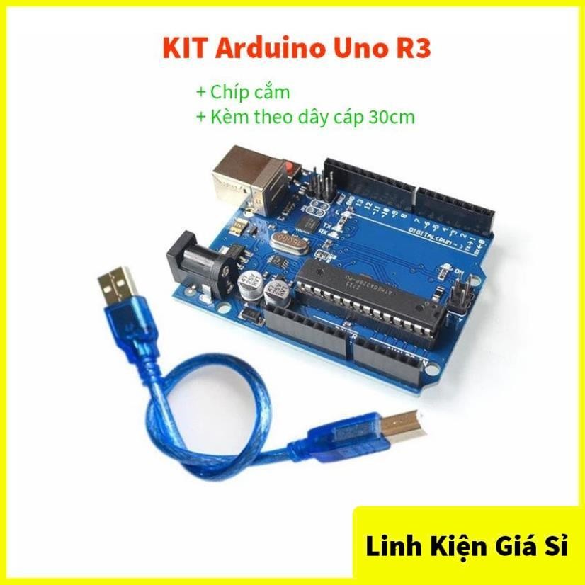 KIT Arduino Uno R3 Atmega 328P Chíp Cắm Có Kèm Dây Cáp | Shopee Việt Nam