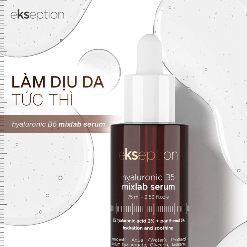 Serum Ekseption Hyaluronic B5, HA + 5% B5 dưỡng ẩm phục hồi da 75ml ...